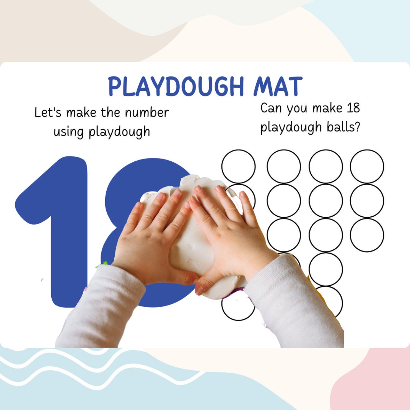 Number Playdough Mats 11-20: Fine Motor Skills Activity (digital ...