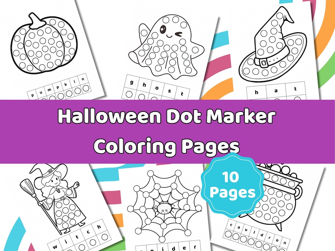 Halloween Dot Marker Coloring Page: Toddler Activity (digital Download ...