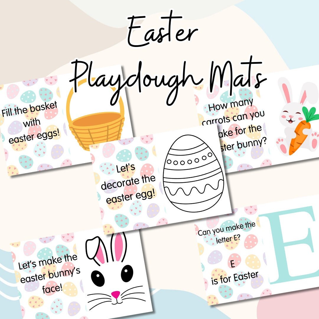 Easter Playdough Mats // Fine Motor Skills Play Doh Mat Gift for ...