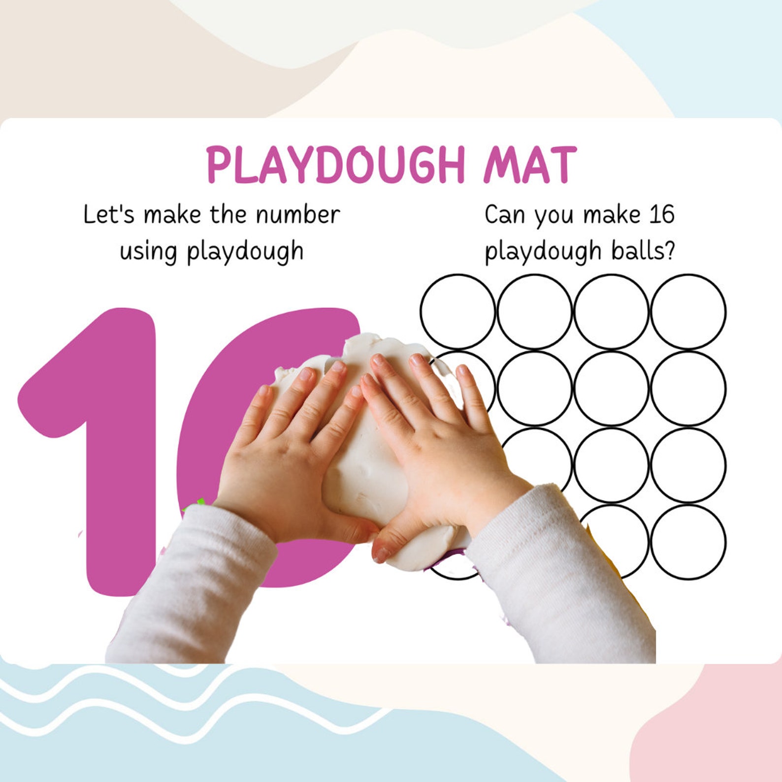 Number Playdough Mats 11-20: Fine Motor Skills Activity (digital ...