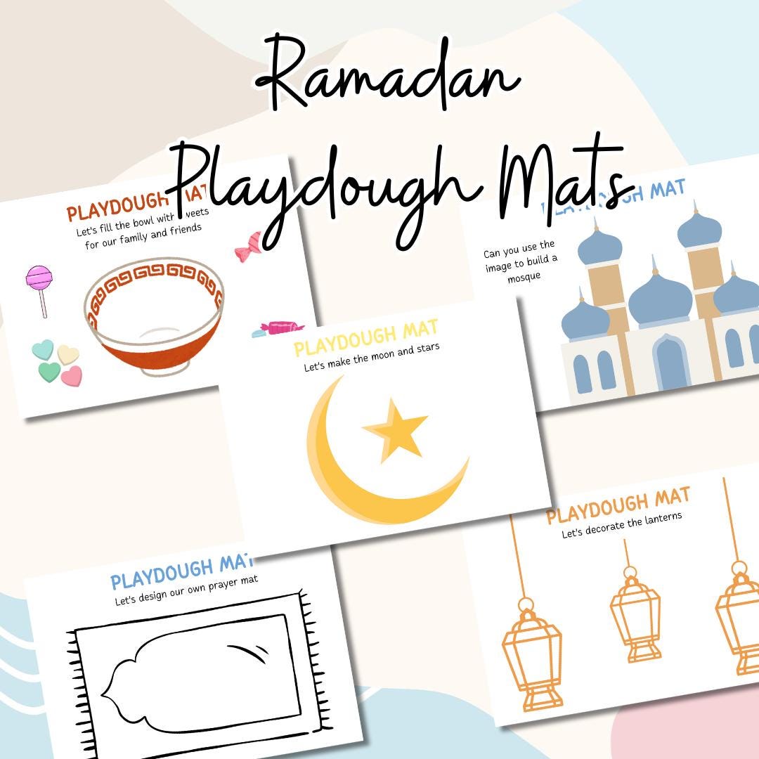 Ramadan Playdough Mats // Fine Motor Skills Play Doh Mat Eid ...