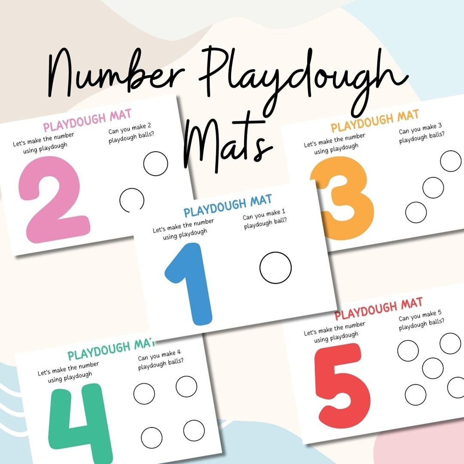 Number Playdough Mats: Fine Motor Skills Activity 1-10, Counting Game ...