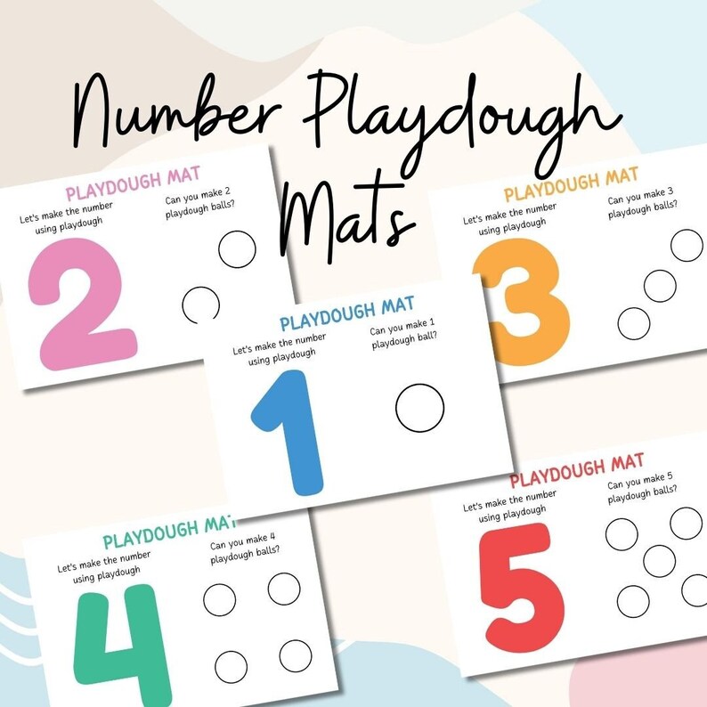 Number Playdough Mats // Fine Motor Skills Play Doh Mat Gift for ...