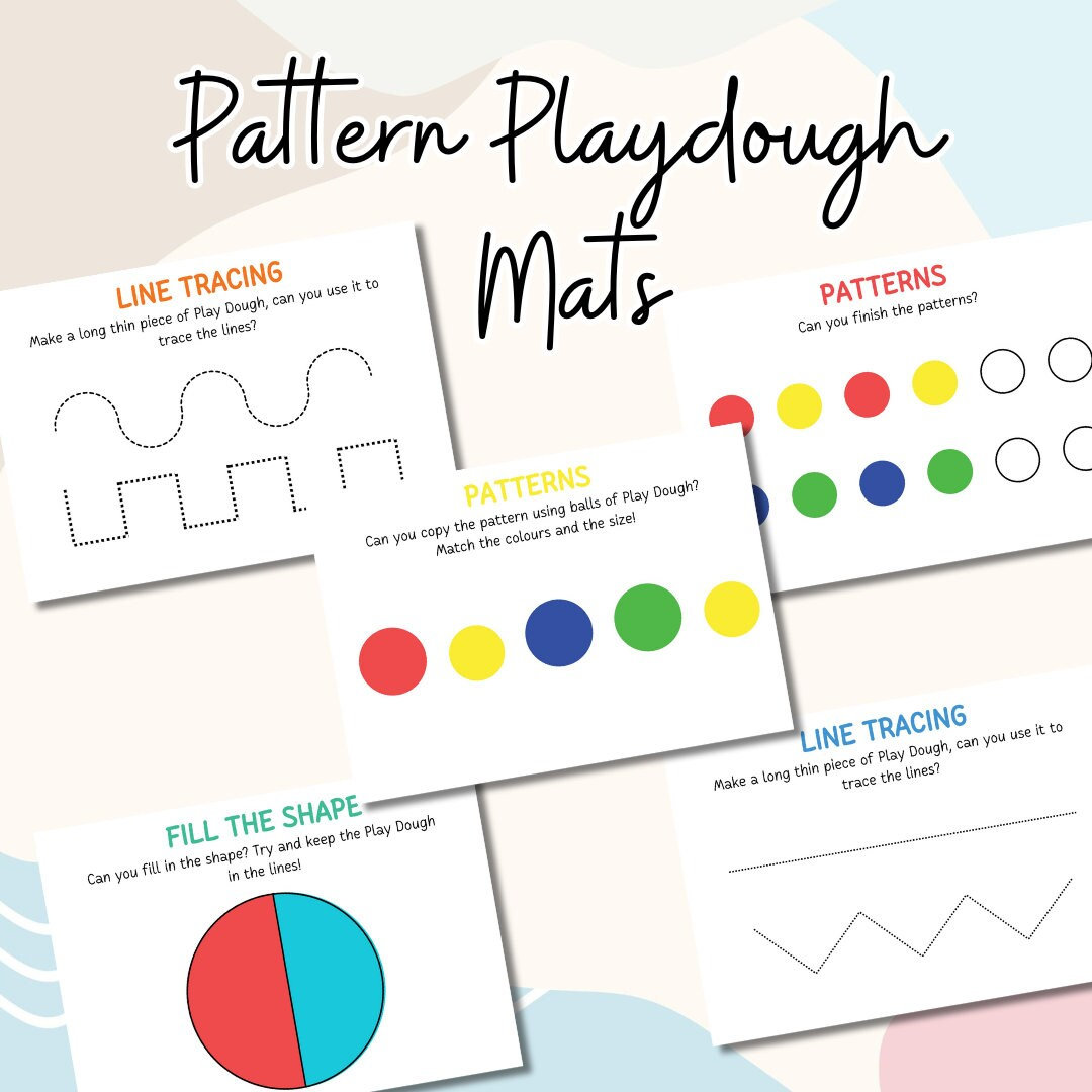 Pattern Playdough Mats: Montessori Learning Activity (digital Download ...