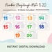 Number Playdough Mats 11-20: Fine Motor Skills Activity (digital ...
