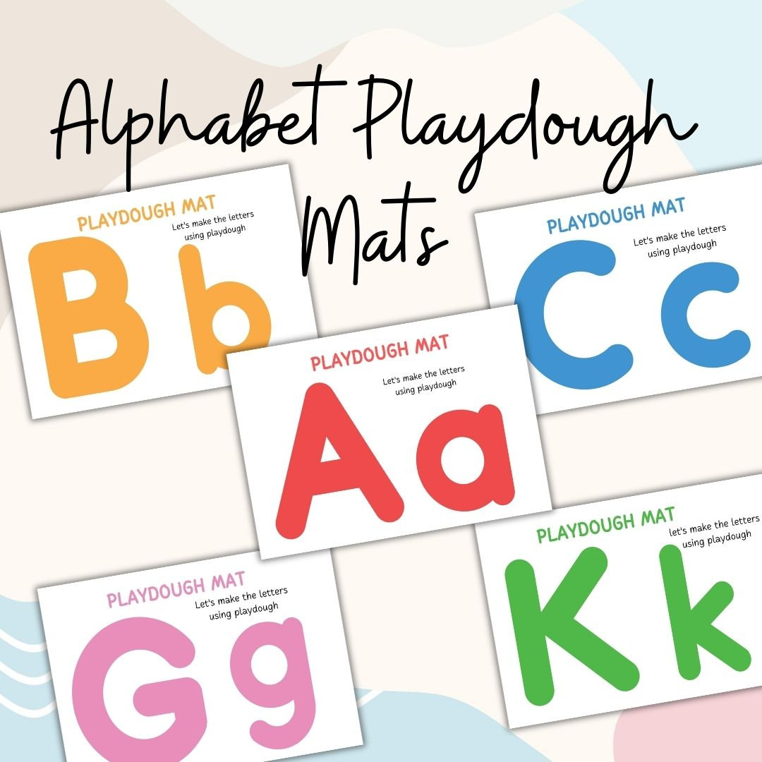 Alphabet Playdough Mats // Fine Motor Skills Play Doh Mat Gift for ...