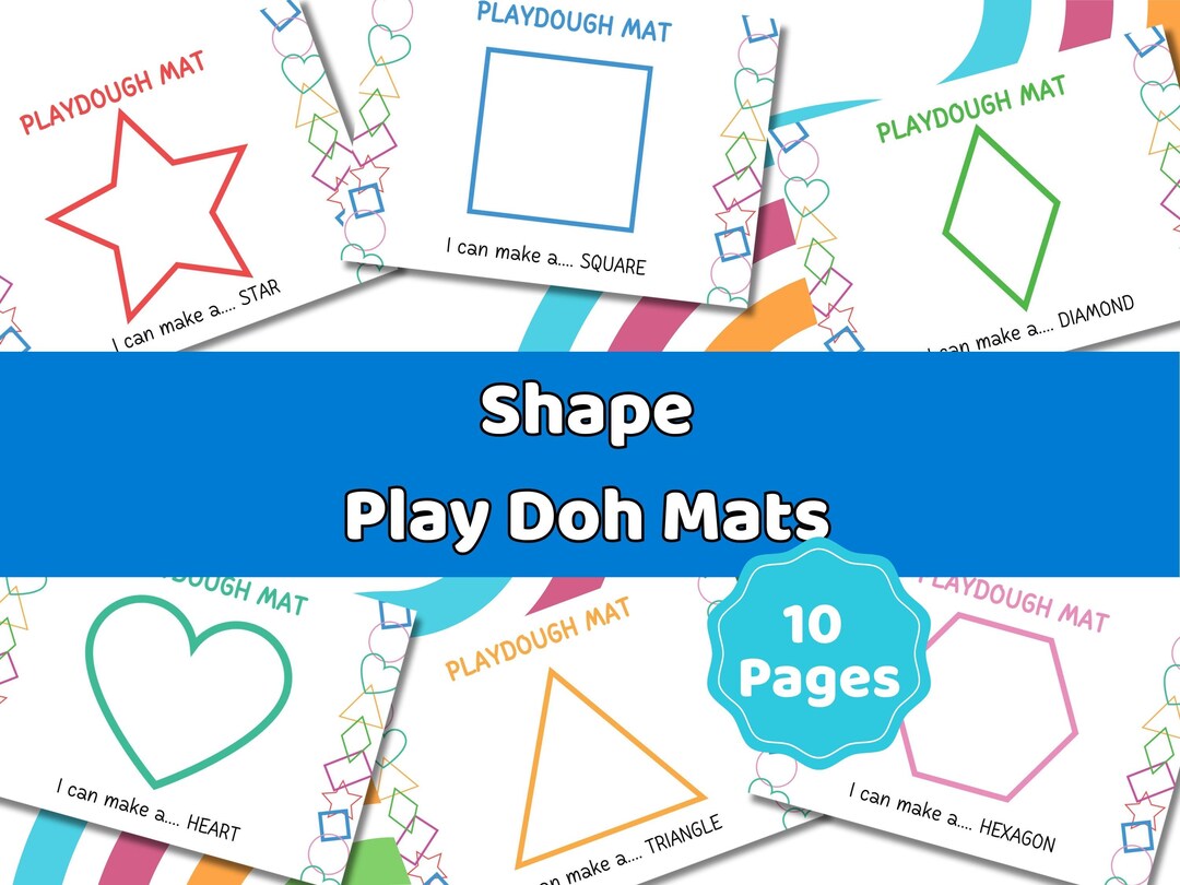 Shape Playdough Mats: Fine Motor Skills Activity (printable) - Etsy