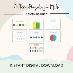 Pattern Play Dough Mats - Play Dough Learning Activity Montessori ...