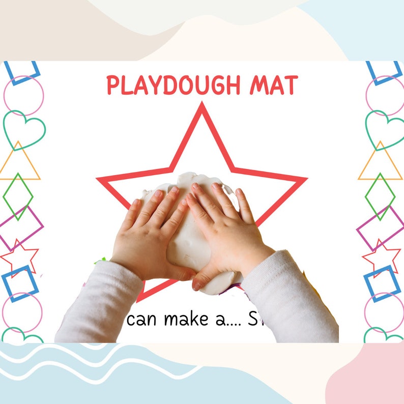 Shape Playdough Mats Fine Motor Skills Play Doh Mat Gift for Toddler ...