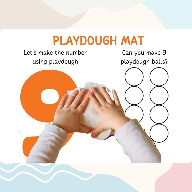 Number Playdough Mats // Fine Motor Skills Play Doh Mat Gift for ...