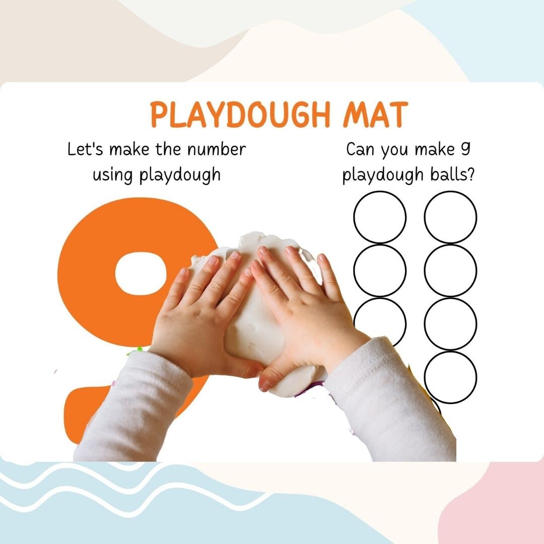 Number Playdough Mats // Fine Motor Skills Play Doh Mat Gift for ...
