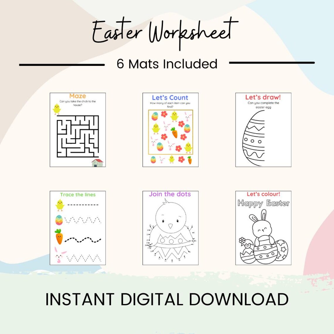 Easter Activity Pack - Easter Fun Writing Practice Printable Easter ...