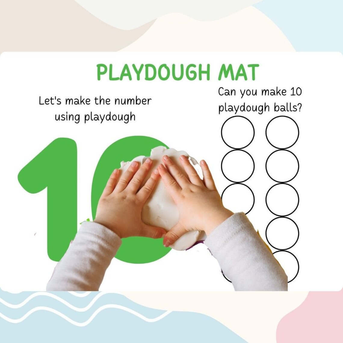 Number Playdough Mats: Fine Motor Skills Activity 1-10, Counting Game ...