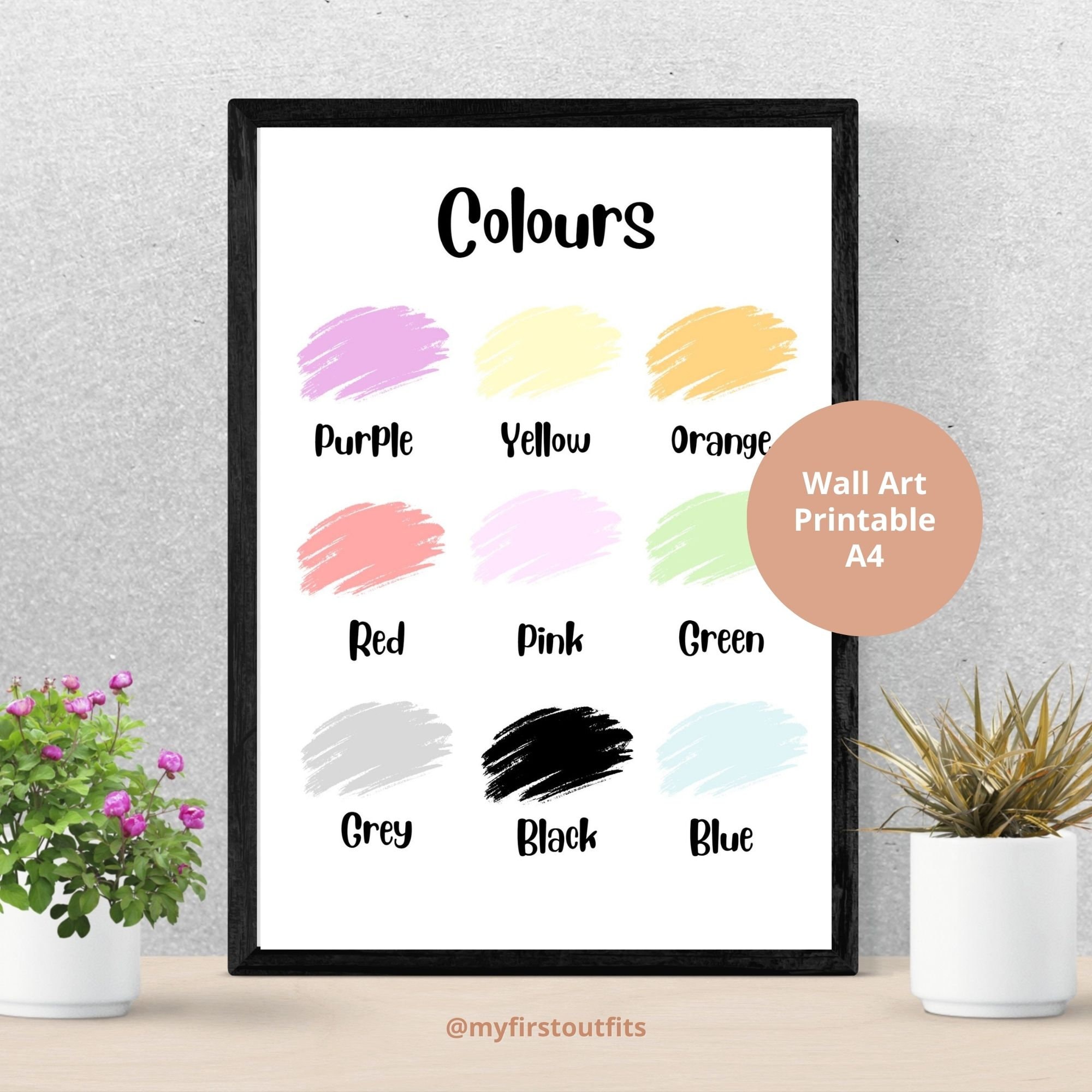 Pastel Learning Posters, Digital Download, Print at Home, Nursery Decor ...