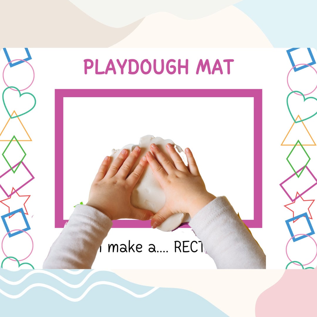 Shape Playdough Mats Fine Motor Skills Play Doh Mat Gift for Toddler ...
