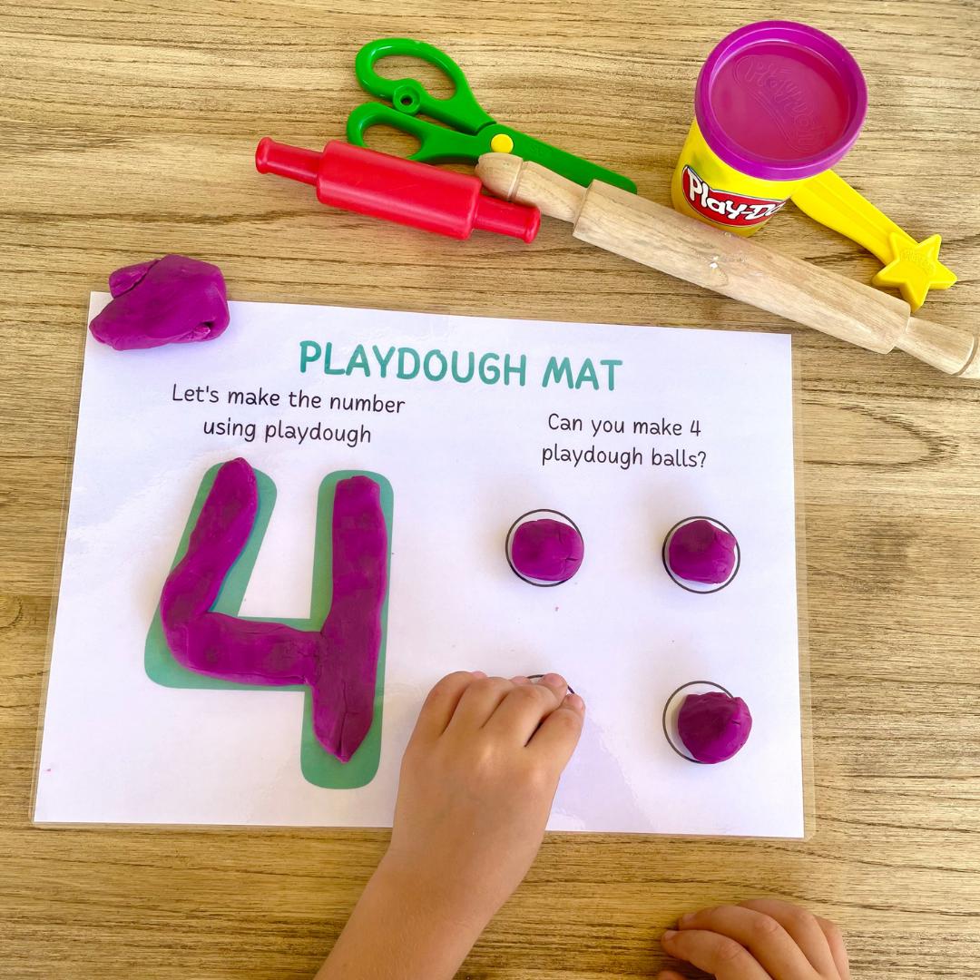 Playdough Number Mats: Fine Motor Skills Activity (digital Download) - Etsy