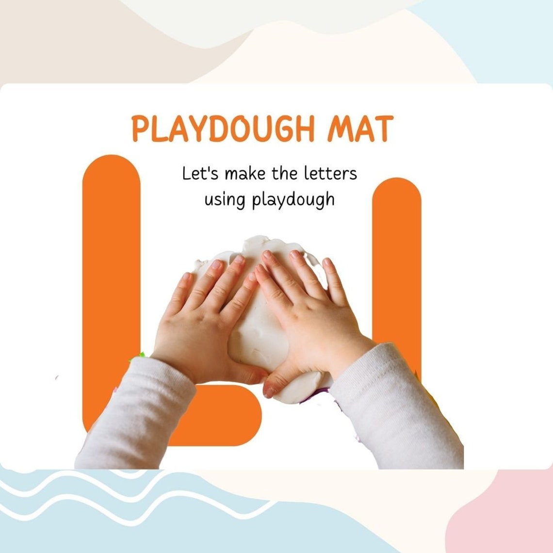 Alphabet Playdough Mats // Fine Motor Skills Play Doh Mat Gift for ...