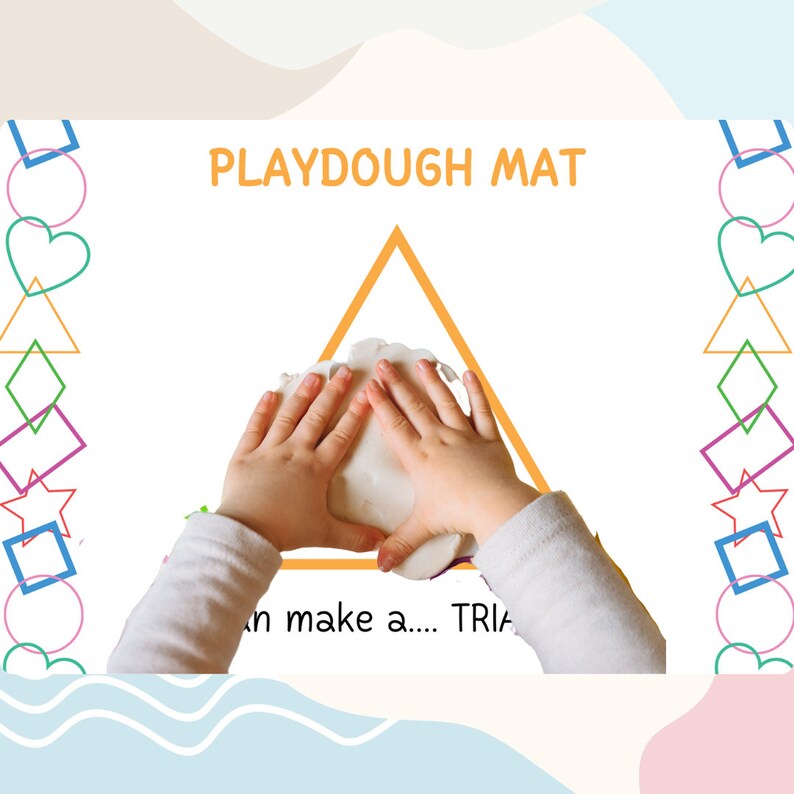 Shape Playdough Mats Fine Motor Skills Play Doh Mat Gift for Toddler ...