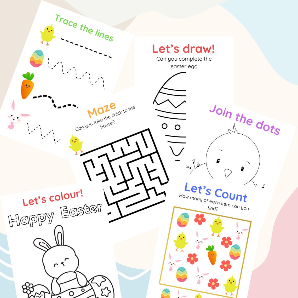 Easter Activity Pack Easter Fun Writing Practice Printable Easter ...