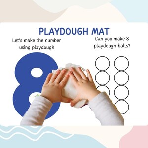 Number Playdough Mats // Fine Motor Skills Play Doh Mat Gift for ...