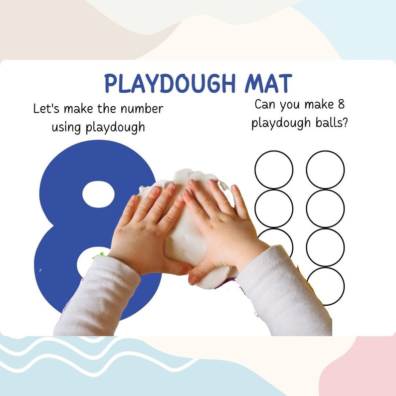 Number Playdough Mats // Fine Motor Skills Play Doh Mat Gift for ...