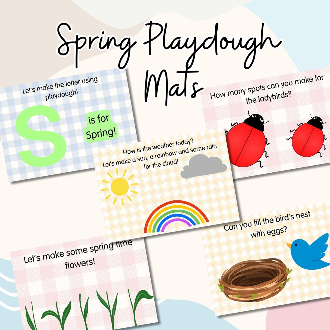 Spring Playdough Mats // Fine Motor Skills Play Doh Mat Gift for ...