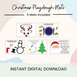 Christmas Playdough Mats // Fine Motor Skills Play Doh Mat Gift for ...
