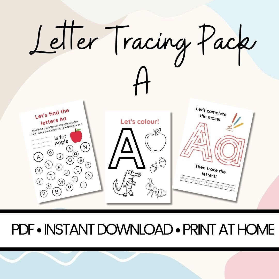 Individual Letter A Pack // Letter Activity Pack, Writing Practice ...