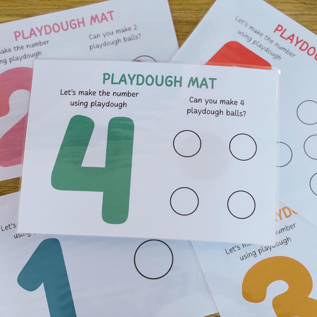 Playdough Number Mats: Fine Motor Skills Activity (digital Download) - Etsy