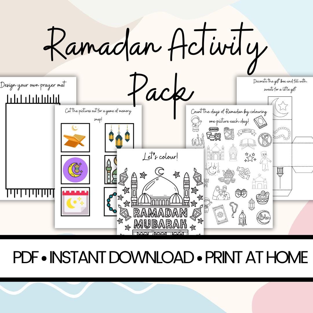 Ramadan Activity Pack - Eid Holiday Fun Crafts Printable Games Ramadan ...
