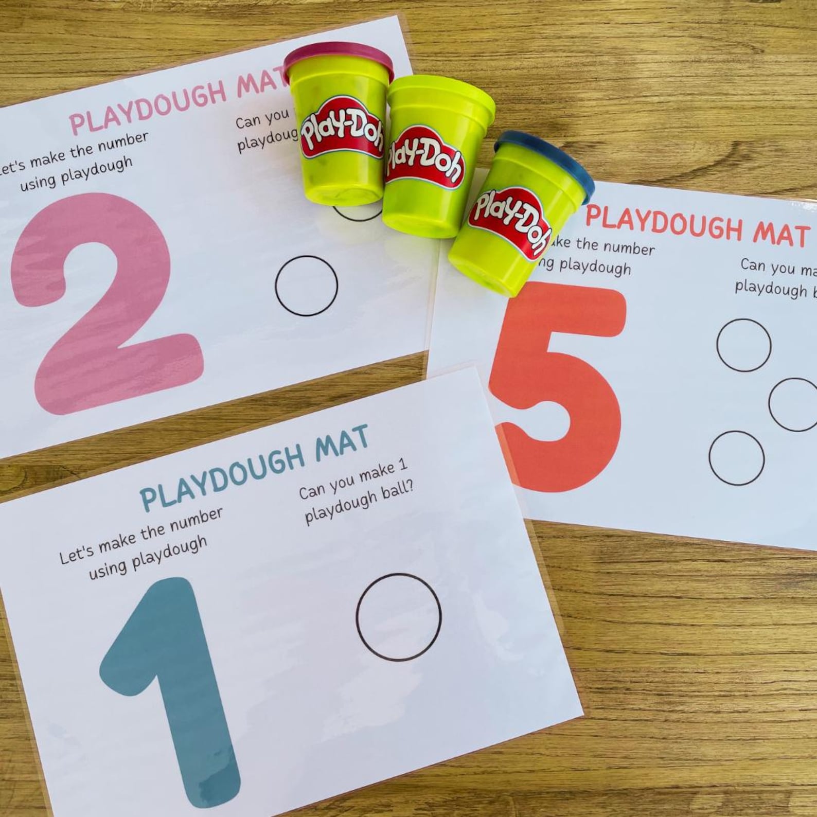 Playdough Number Mats: Fine Motor Skills Activity (digital Download) - Etsy