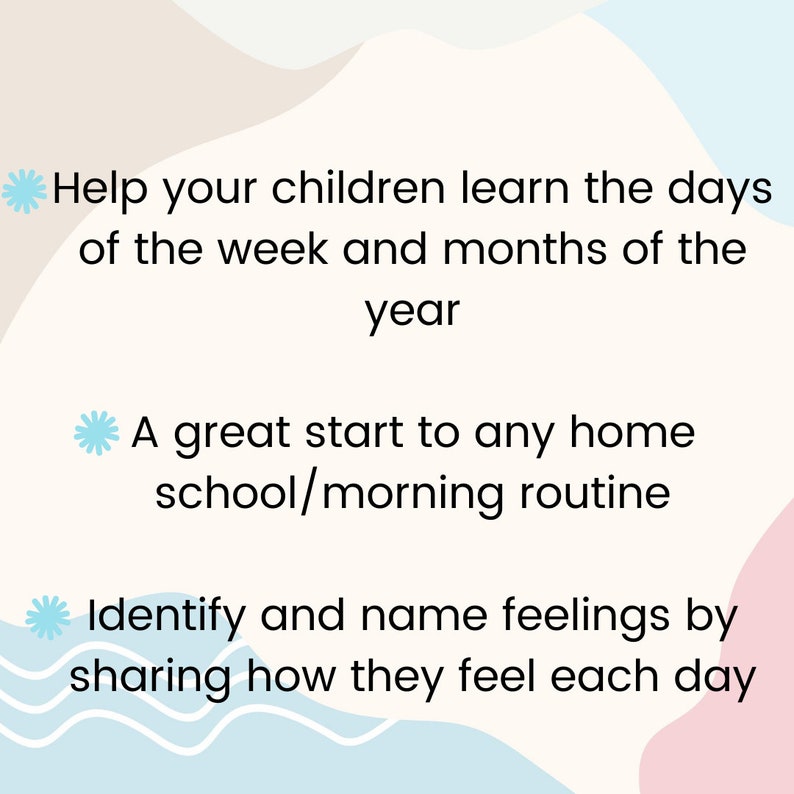 First Calendar - Printable Children's Calendar Days of the Week Months ...