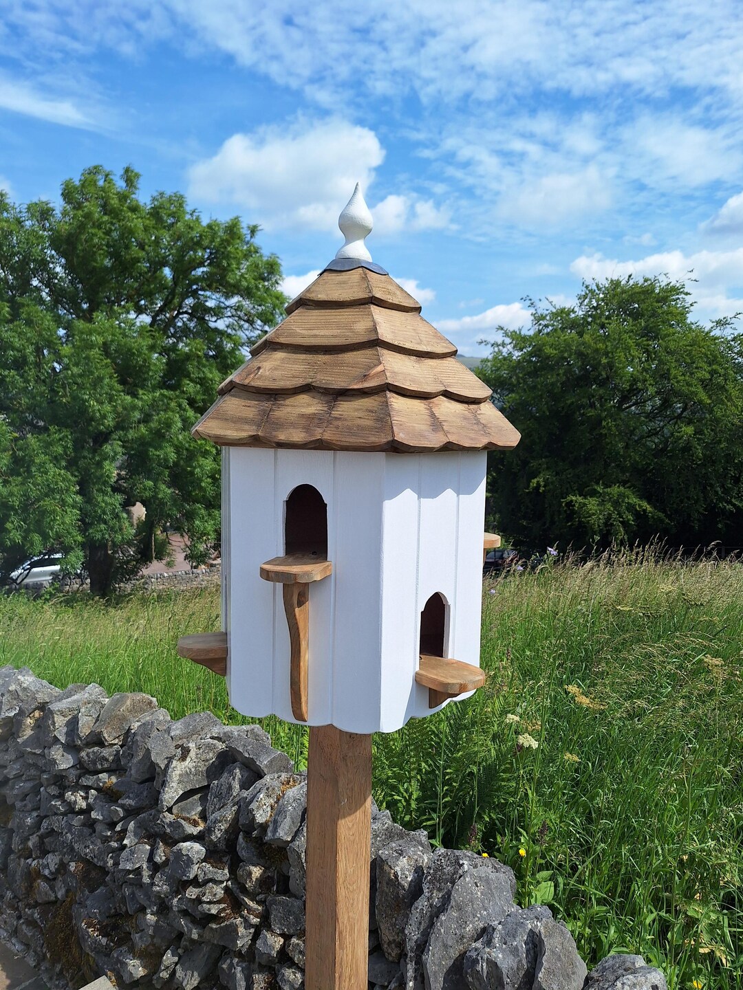 Dovecote Birdhouse Nesting Box Large Bird Box Hexagonal Handmade UK ...