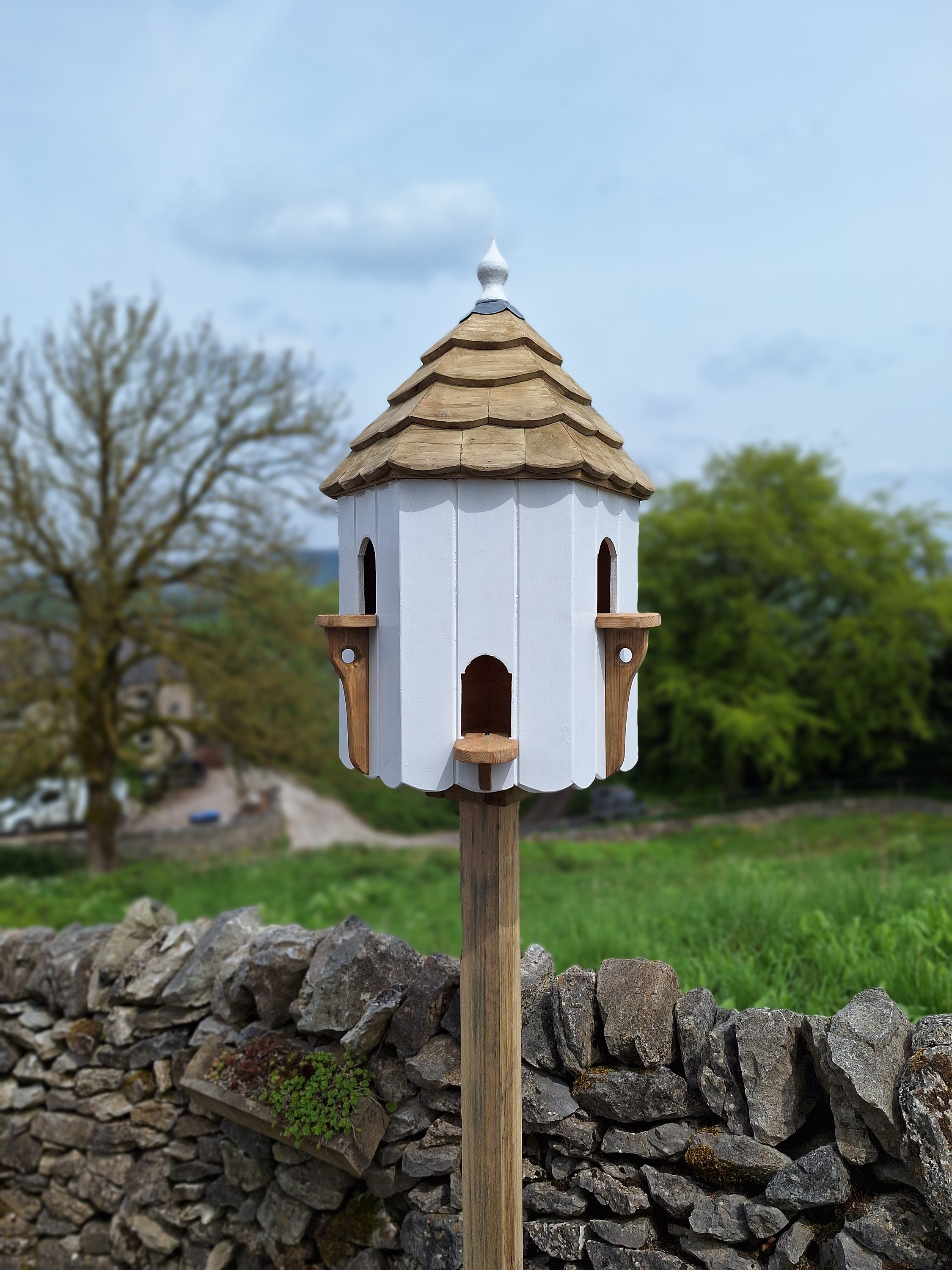 Dovecote Birdhouse Nesting Box Large Bird Box Hexagonal Handmade UK ...