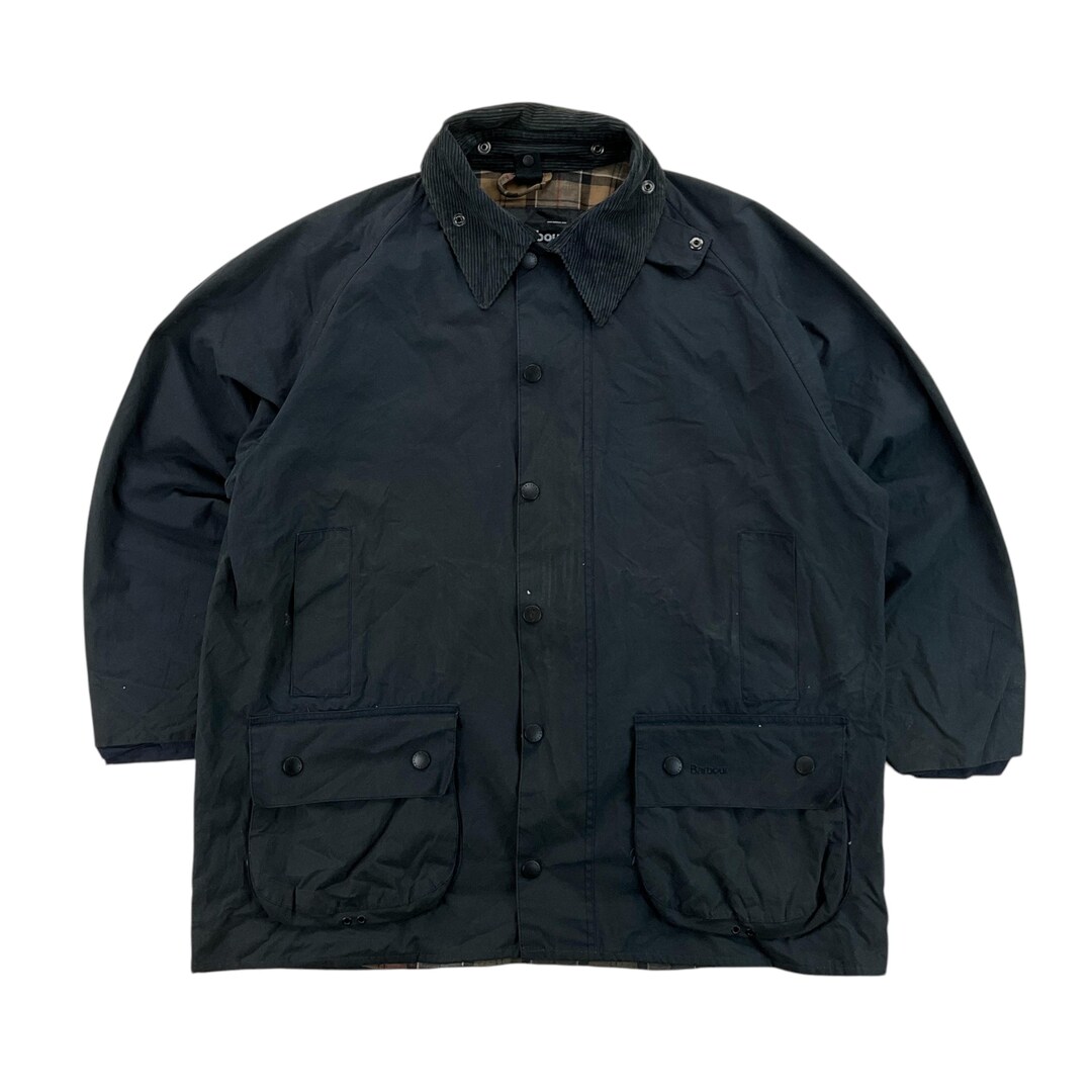 Vintage Barbour A196 Beaufort Wax Jacket C46/117cm Size Men Overcoat ...
