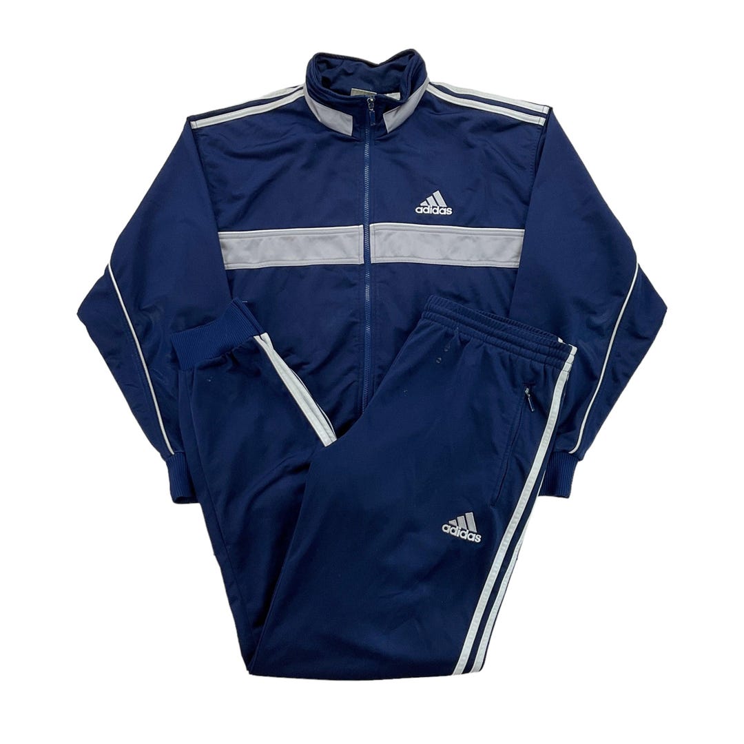 Vintage Adidas 90s Tracksuit Large Size Men Sport Suit Male Pre-owned ...