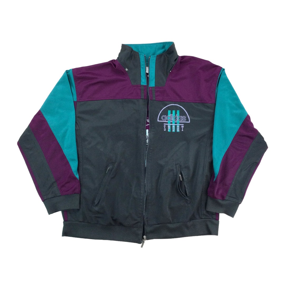 Vintage Adidas 90s Track Jacket XL Size Men Sport Jacket Male Light Pre ...