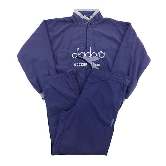 Vintage Diadora 90s Soccer Team Tracksuit - Large Siz… - Gem