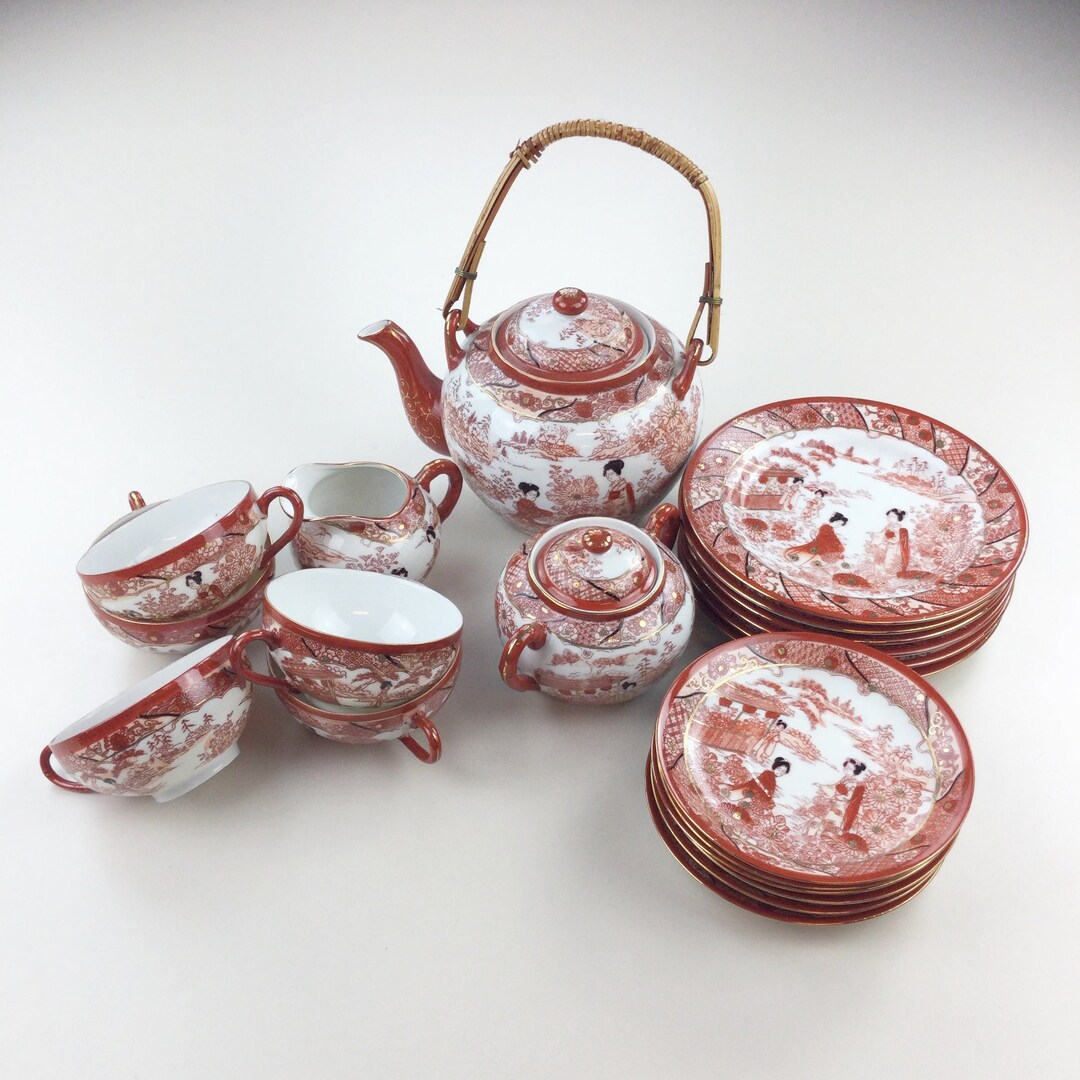 Chinese Porcelain Hand Painted Tea 10-part Set - Etsy