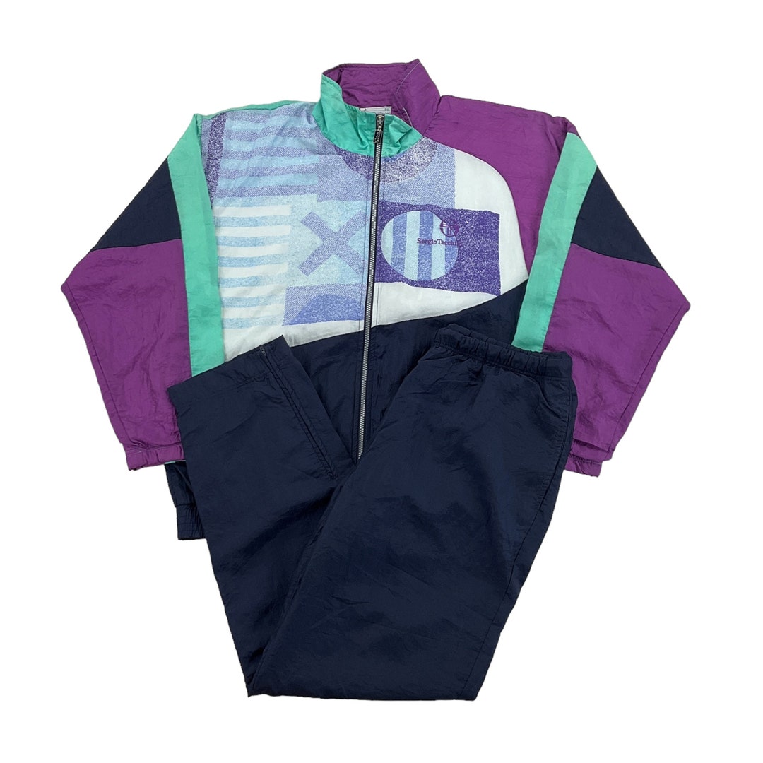 Vintage Sergio Tacchini Shell Tracksuit Large Size Men Sport Suit Male ...