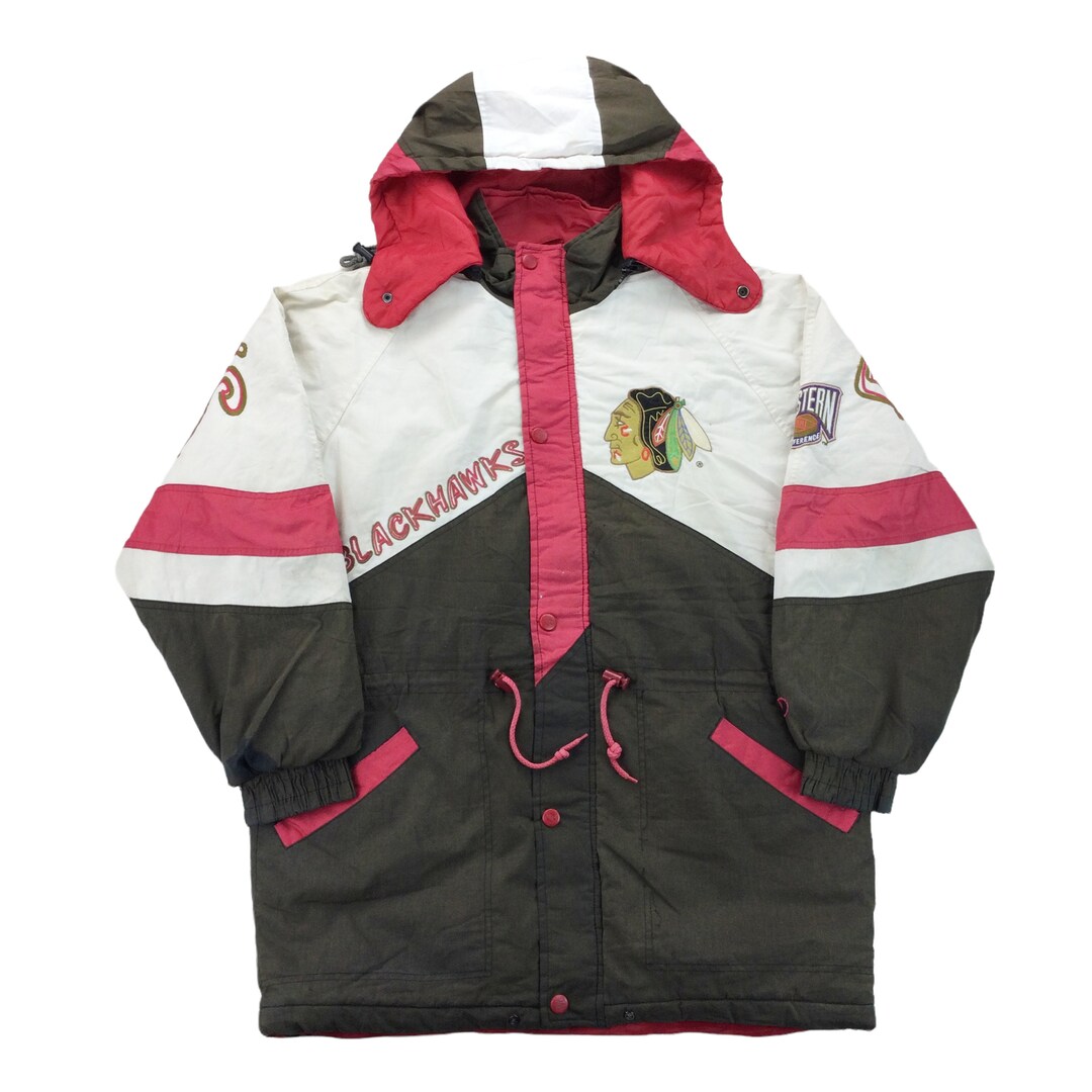 Vintage Pro Player Blackhawks 90s Coat Medium Size Men Overcoat Male ...