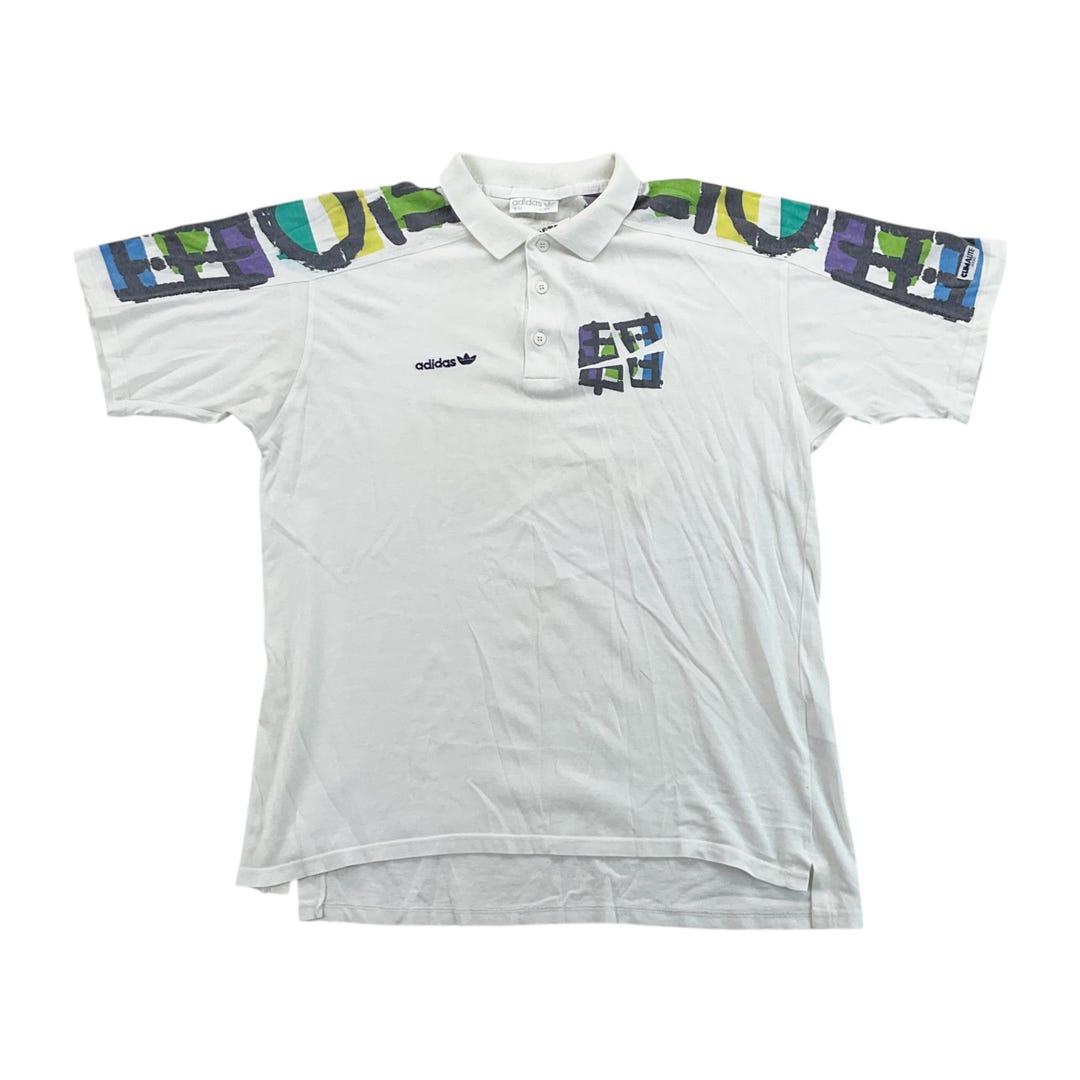 Vintage Adidas Stefan Edberg 90s Tennis Polo Shirt XL Size Men Top Male ...