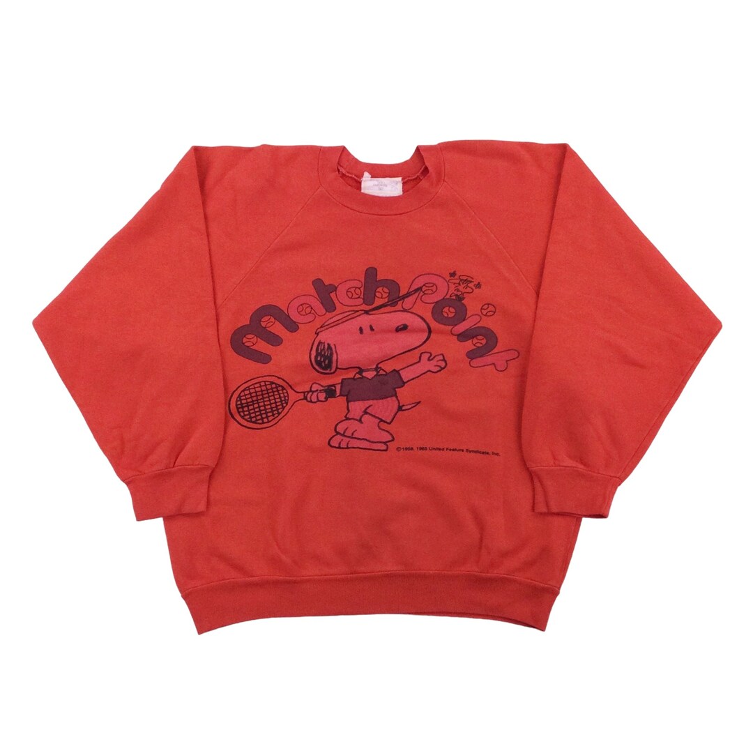 Vintage Snoopy Match Point 70s Sweatshirt Small Size Men Pullover Male ...
