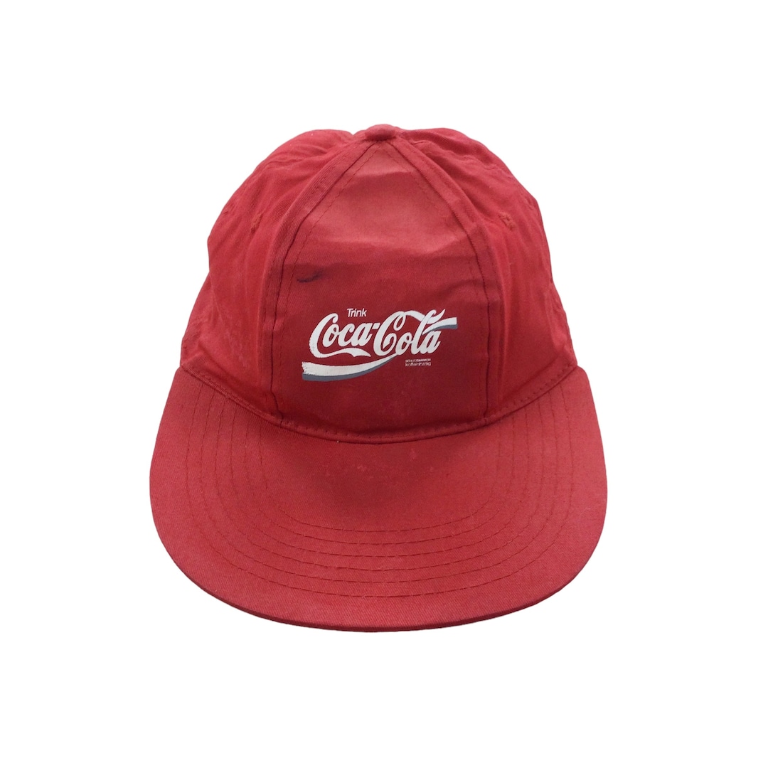 Vintage Coca Cola 90s Cap Men Headwear Male Cappy Pre-owned Head Cover ...