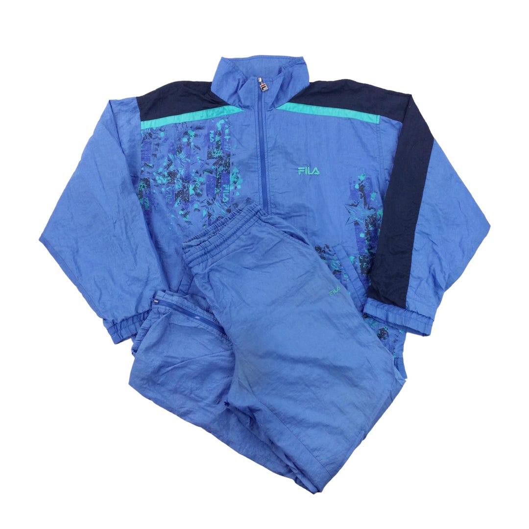 Vintage Fila 90s Trainingsanzug - Large Size Men Sport Suit Male Pre ...