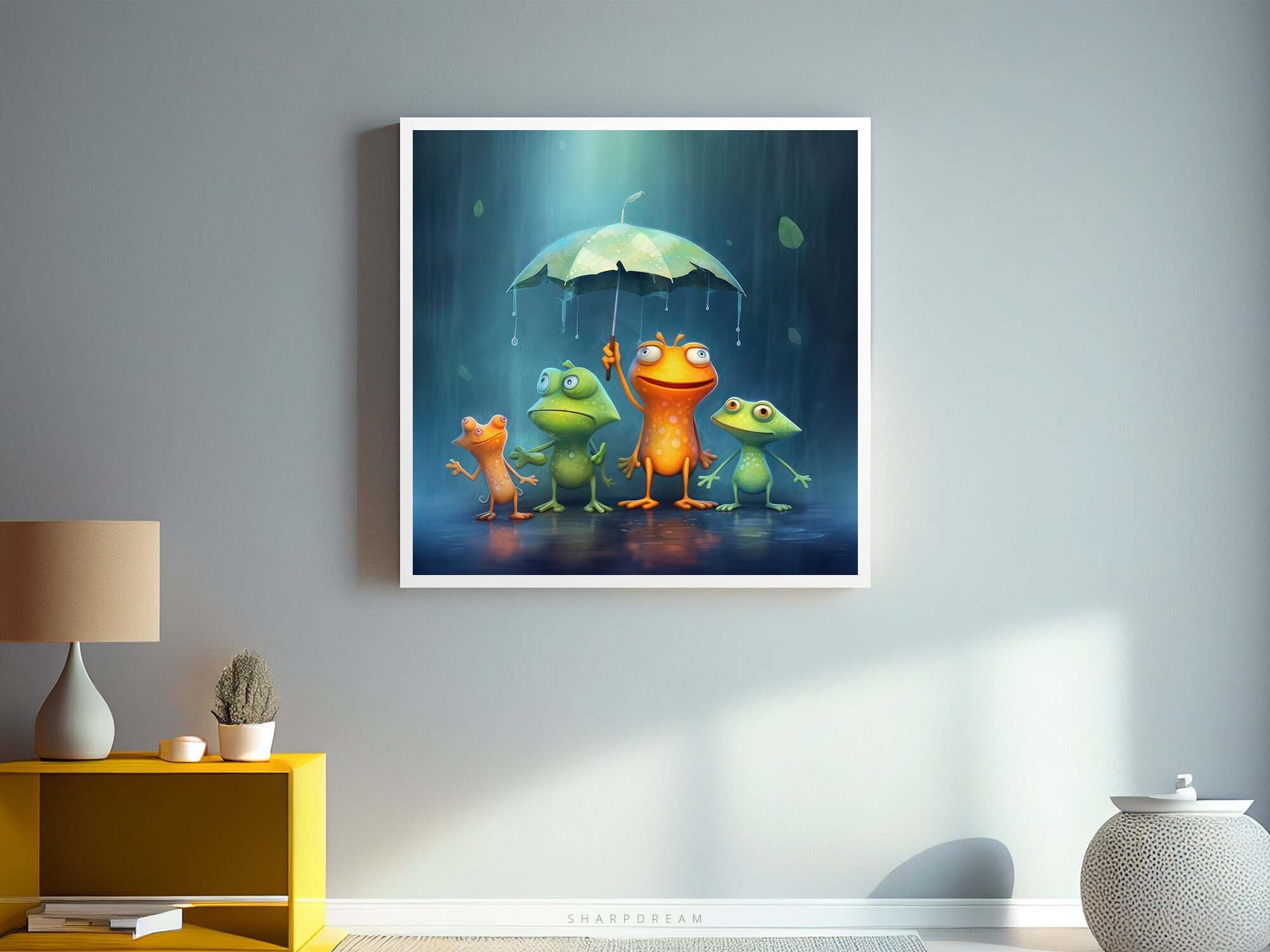 Cartoon Frog Printable Clipart Bundle, Cute Frogs Nursery Wall Art ...