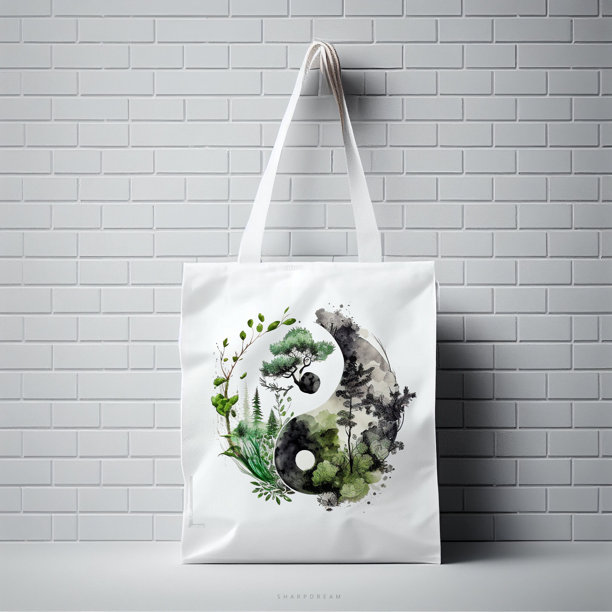 Yin Yang Watercolor Printable Collection Clipart Bundle Collection ...