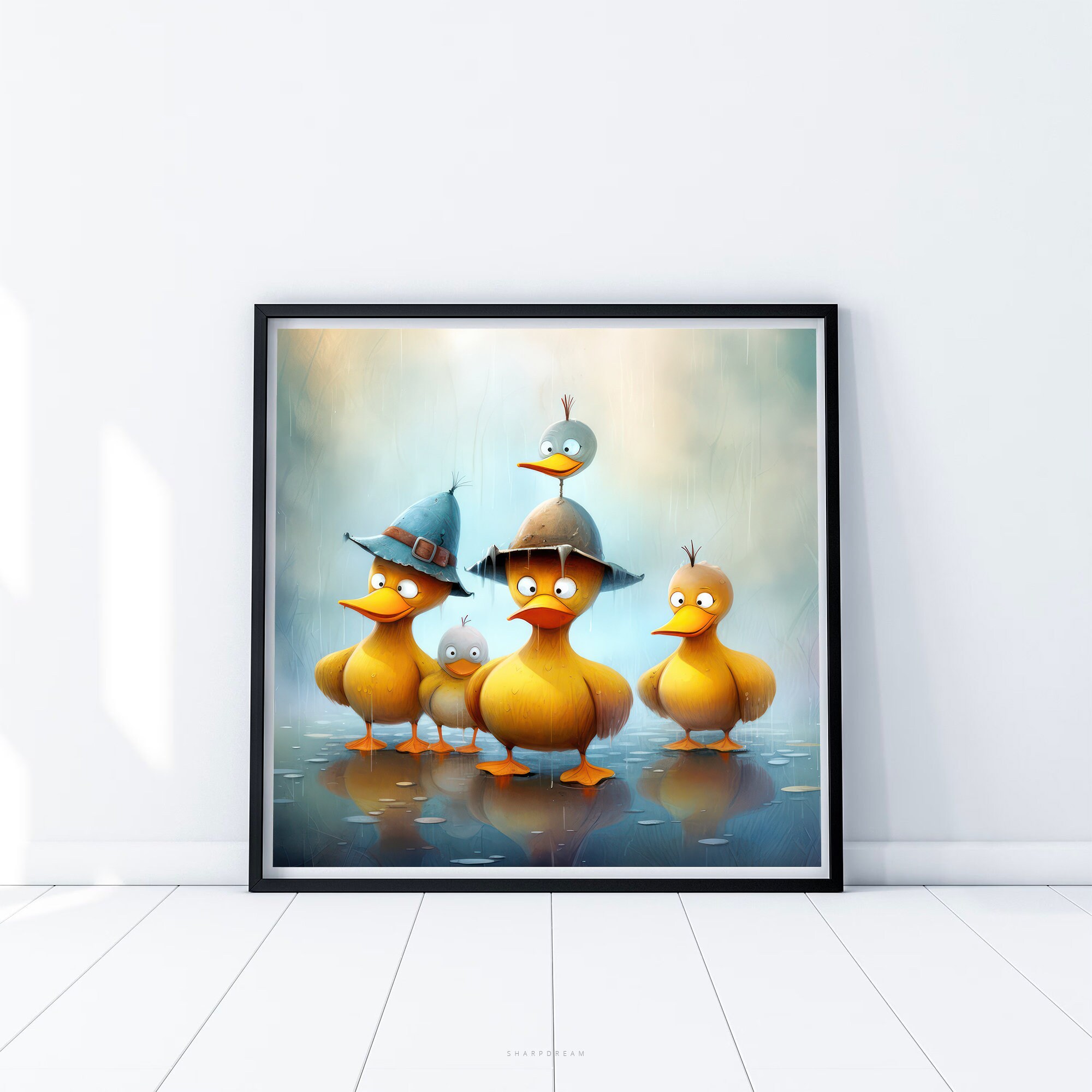 Cute Duck Printable Clipart Bundle, Cute Ducks Nursery Wall Art ...