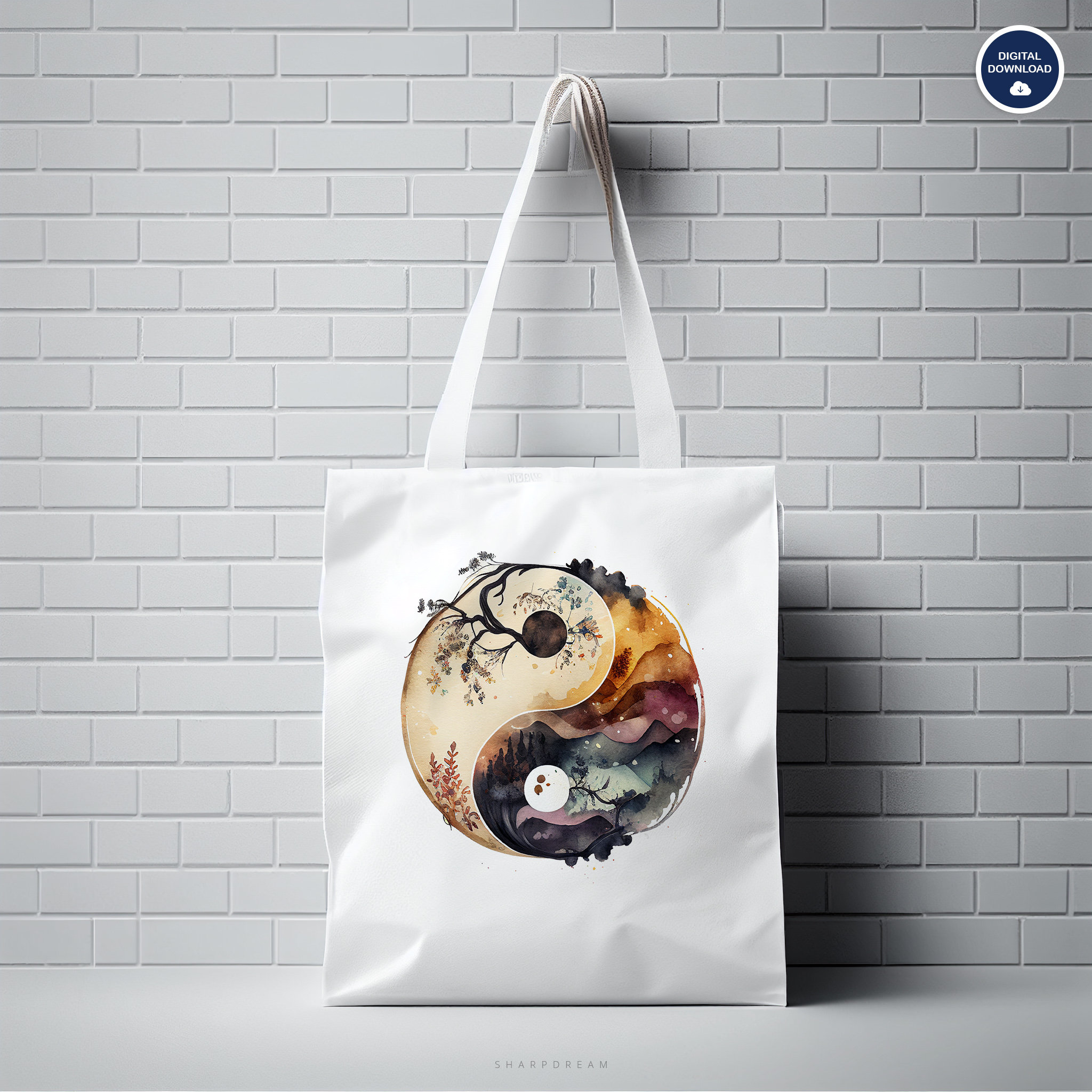 Yin Yang, Zen Decor, Ying Yang Wall Art, Boho Wall Art, Yin Yang ...