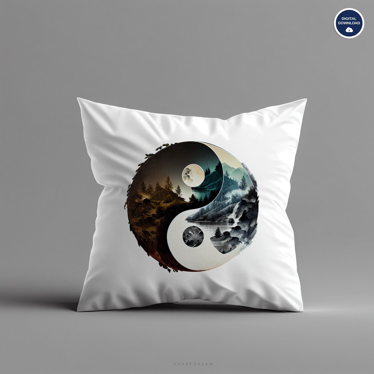 Yin Yang Printable Wall Poster, Balance Print, Ying Yang Wall Art, Zen ...